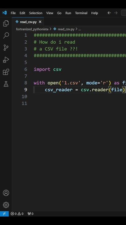 How do i read a CSV file #python - YouTube