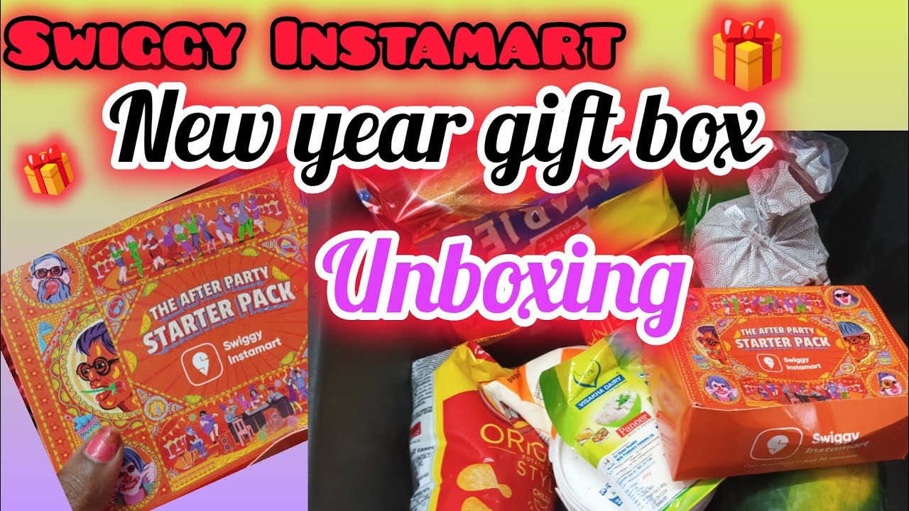 Swiggy Instamart New Year Gift box 🎁 Unboxing #gift#unboxing - YouTube