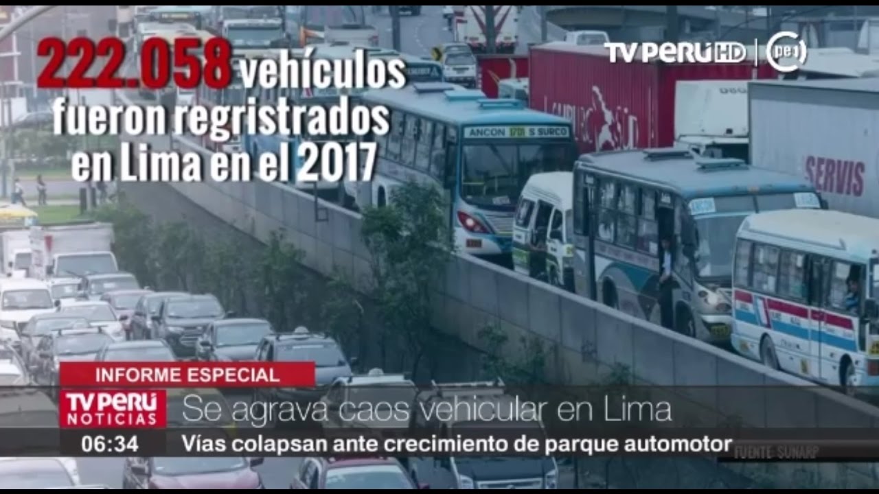 Vías colapsan ante crecimiento de parque automotor en Lima [INFORME ...