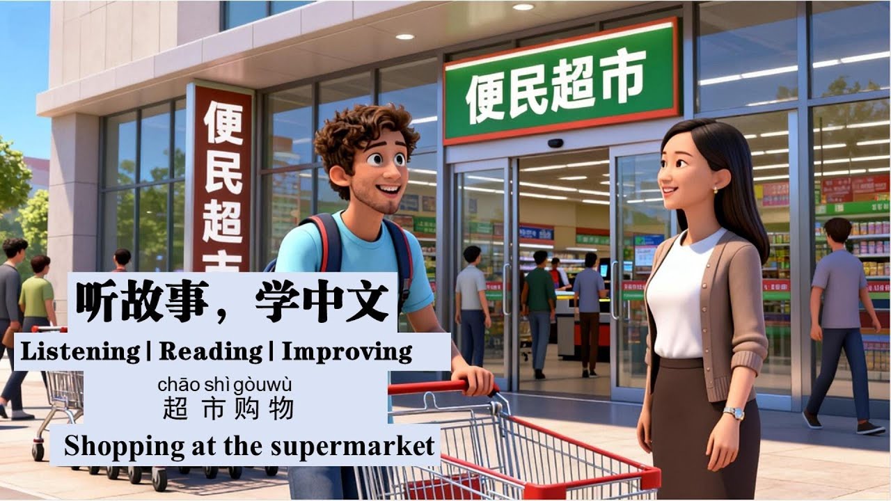 实用中文口语 | 超市购物 | Learn Chinese with Stories | Practical Spoken Chinese ...
