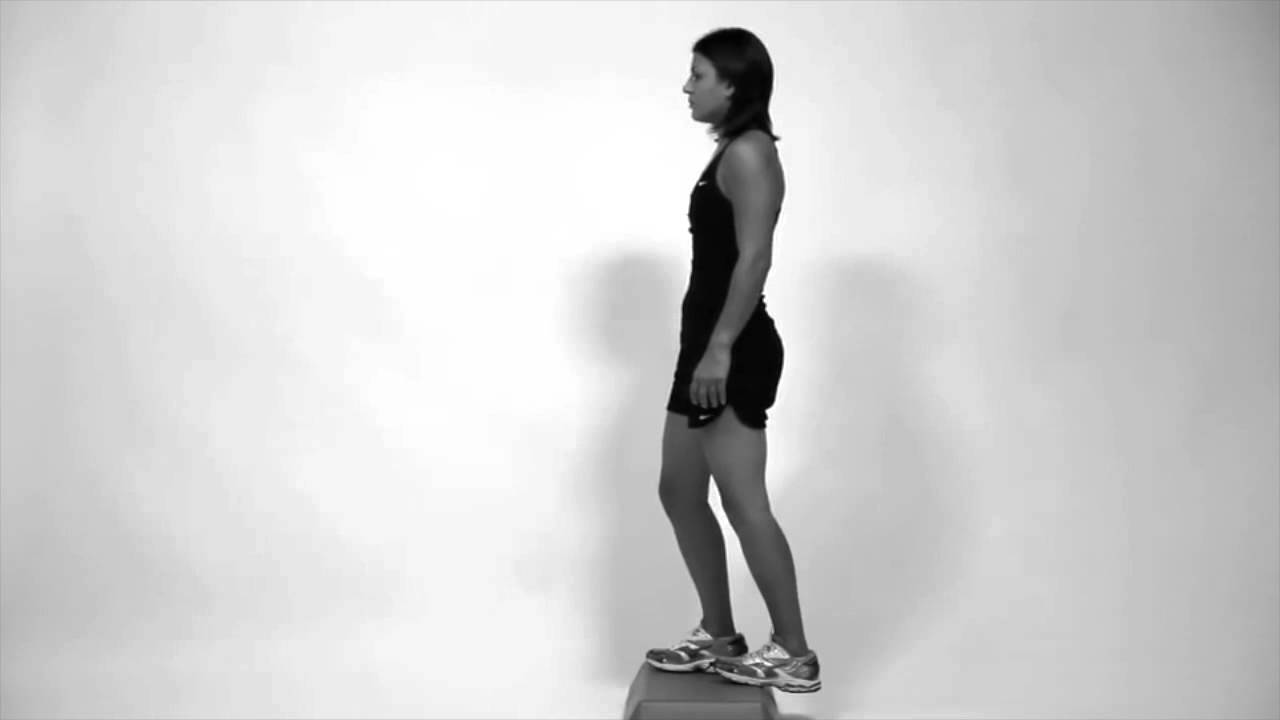 Gastrocnemius Step Stretch - YouTube