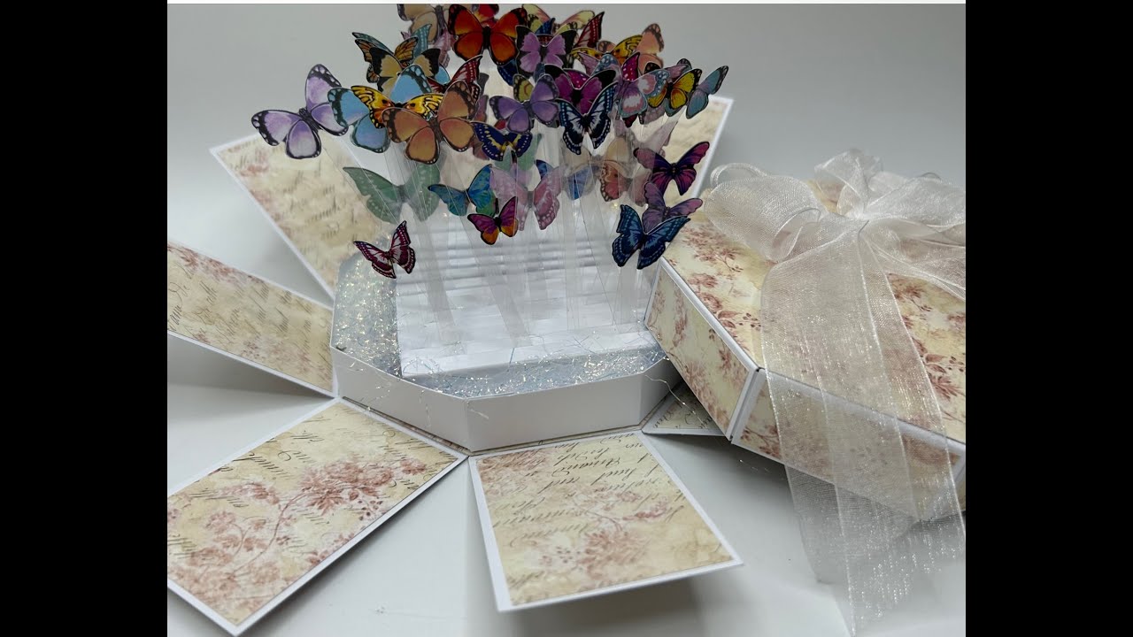 Butterfly Pop Out Box Card, Pretty Paper Crafts, Jacky Drake - YouTube