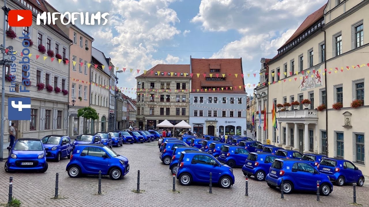 Eventvideo WEA Sebnitz | Ausfahrt mit 50 E-Smart EQ fortwo | Emobilität ...