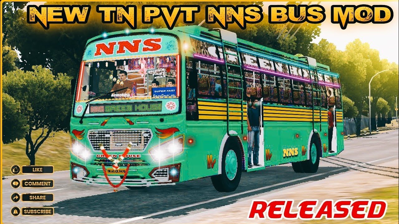 🤩😍TN PVT NNS BUS MOD RELEASED FOR BUSSID. - YouTube