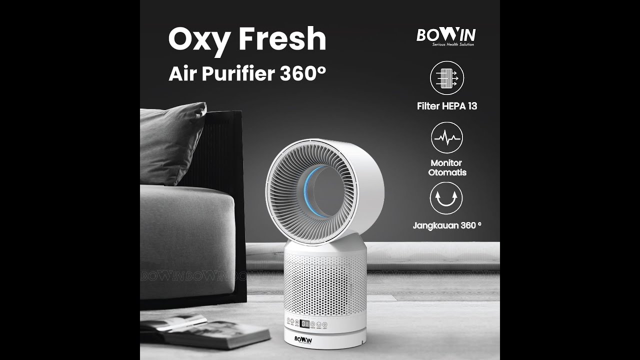 Bowin Air Purifier - Oxy Fresh 360° - YouTube