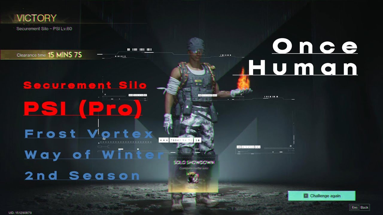 Once Human - Securement Silo - PSI - (Pro) - Solo - Way of Winter 2nd ...