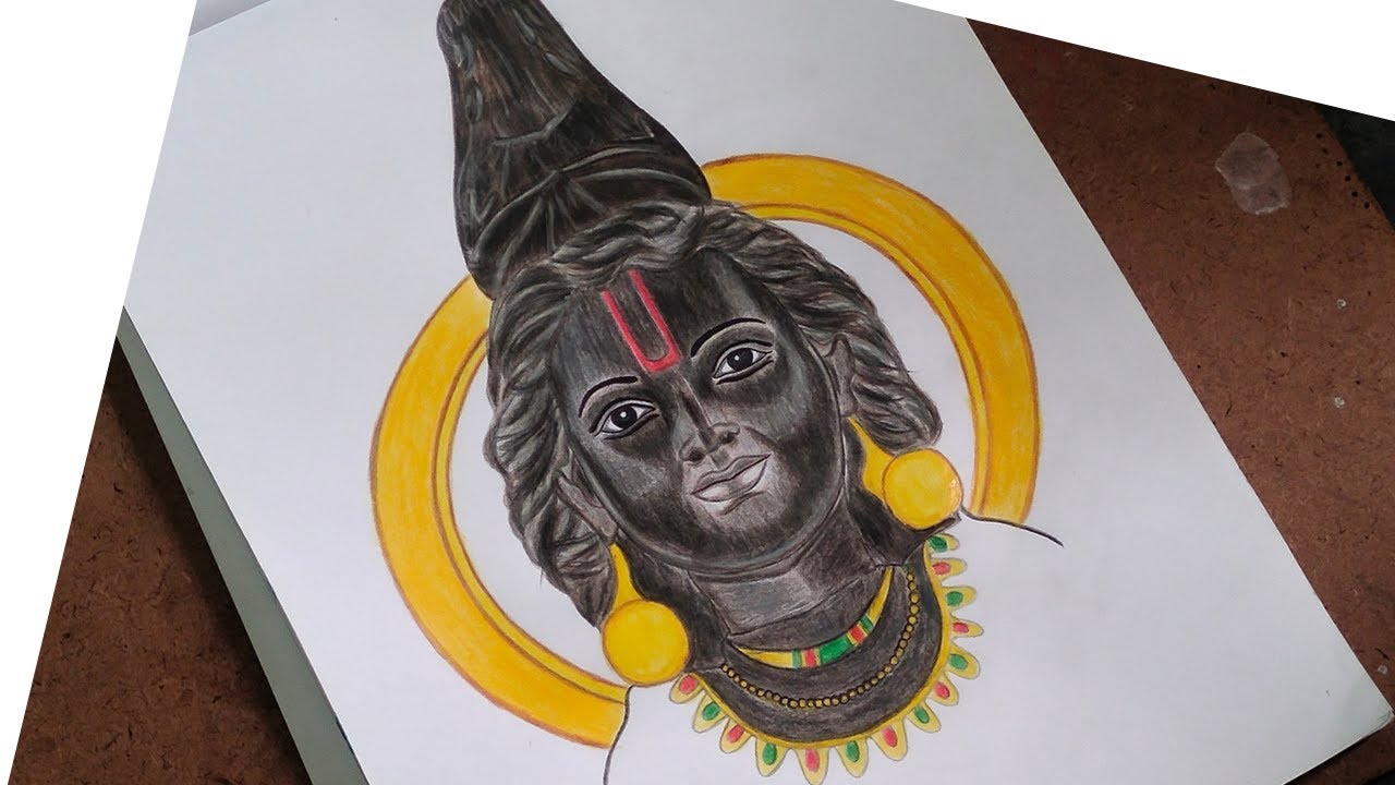 Ram Lala Drawing with color pencils || Tutorial for beginners - YouTube