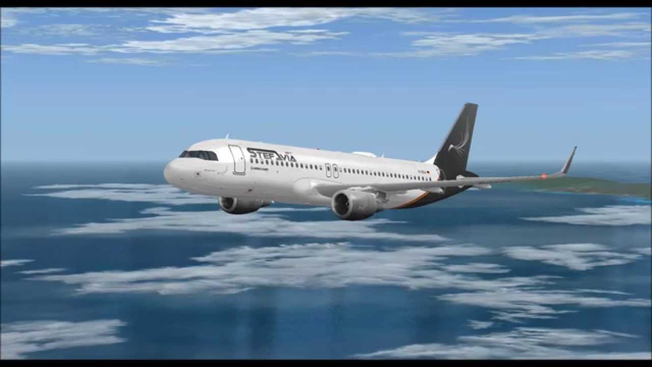 AIRBUS A320 SHARKLETS STEF AVIA TAKE OFF FROM PONTA DELGADA & LANDING ...