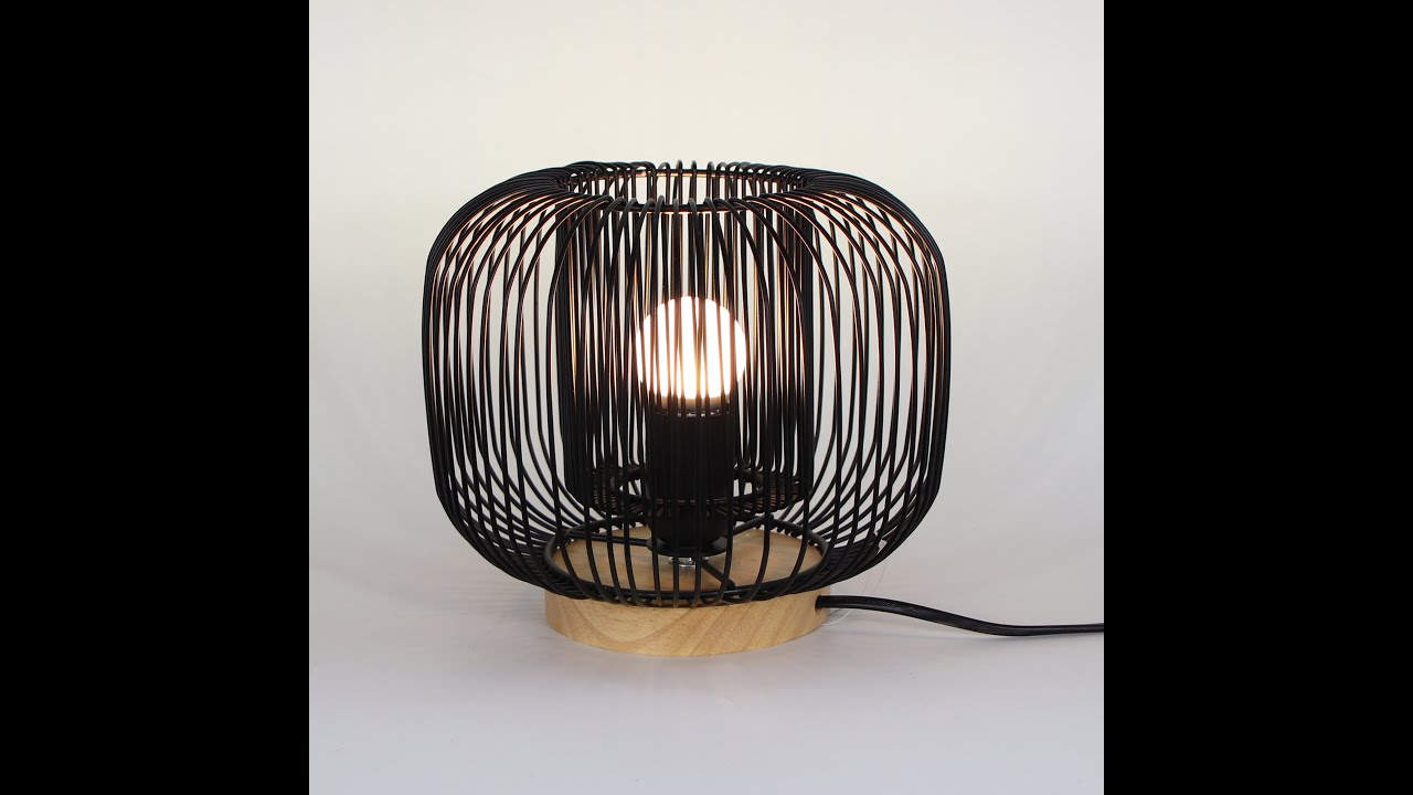 Black Wire Table Lamps at homedecorbasket.com - YouTube