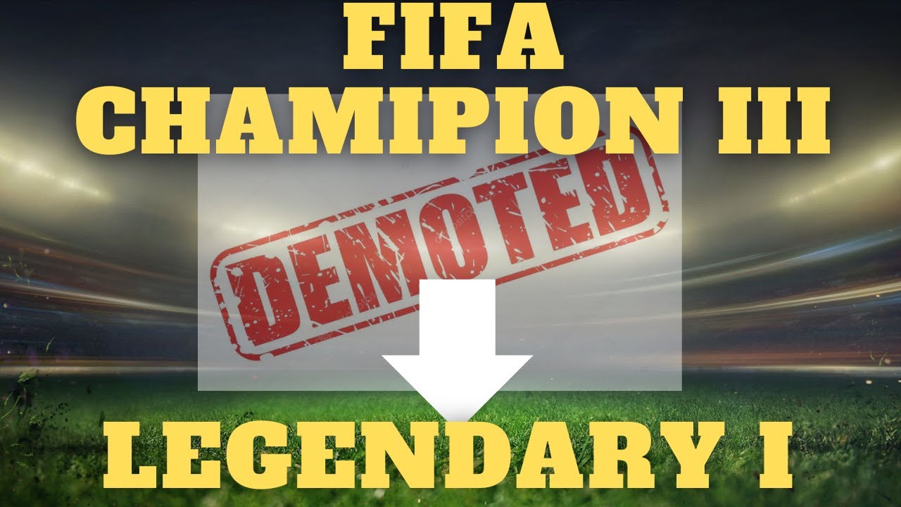 I got Demoted to legendary 1st division from FIFA Champion 3rd division ...