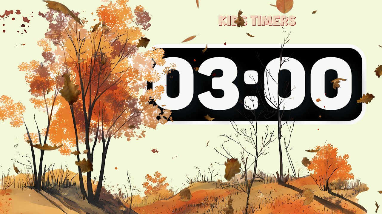🍂 3 Minute Fall Timer Animation for Kids | Classroom, Homework Helper ...