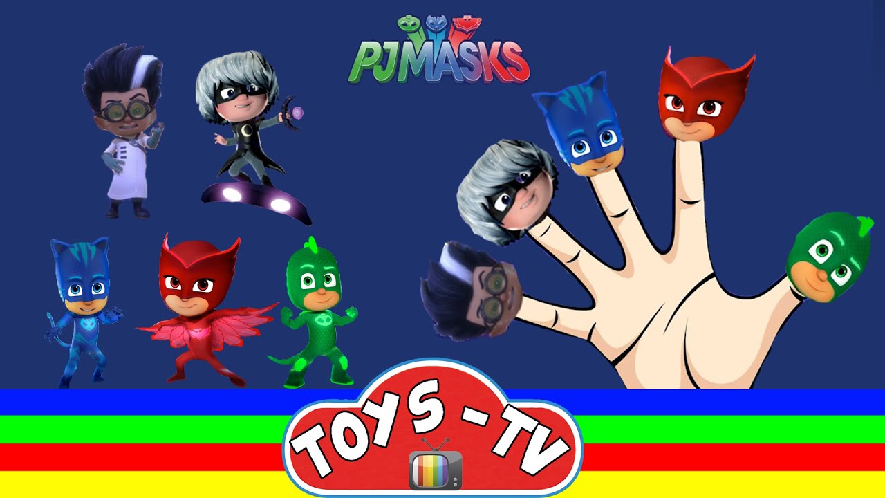 Pj Masks Finger Family Catboy & Gekko & Luna Girl & Romeo & Owlette ...