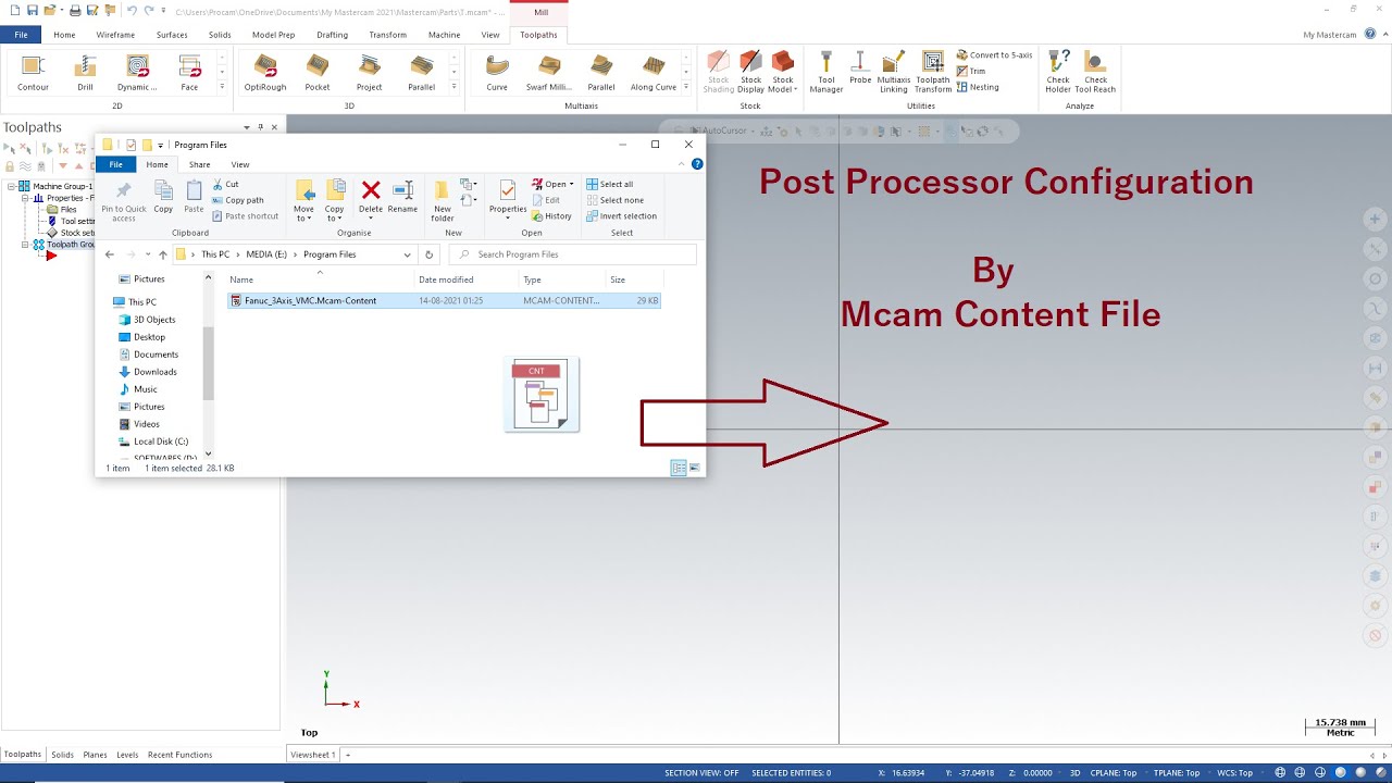 Mastercam Post Configuration - (By Mcam Content file) - YouTube