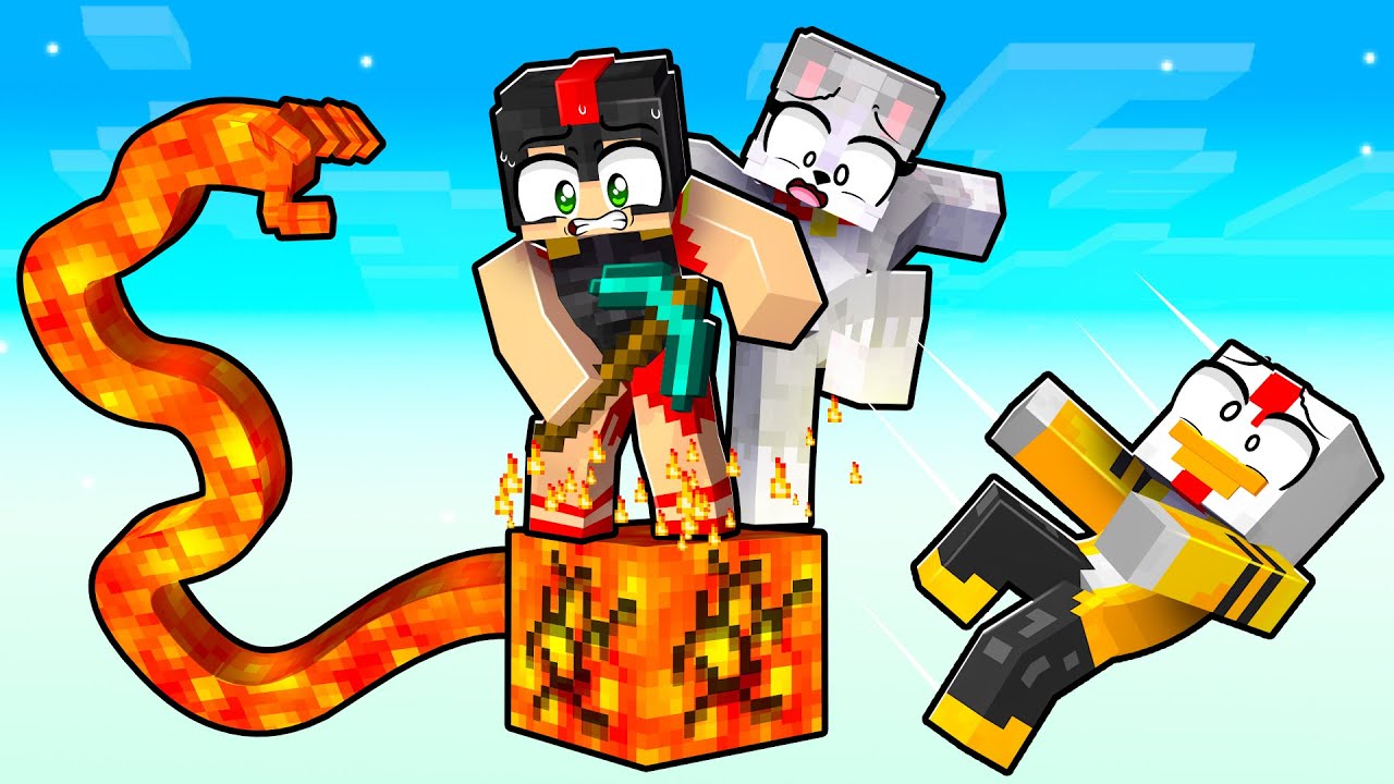 ATRAPADOS en un BLOQUE de LAVA en Minecraft 🌋😨 INVICTOR - YouTube