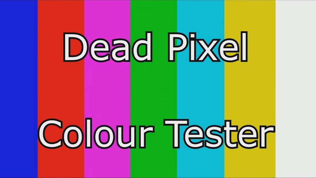 Dead Pixel Colour Tester - YouTube