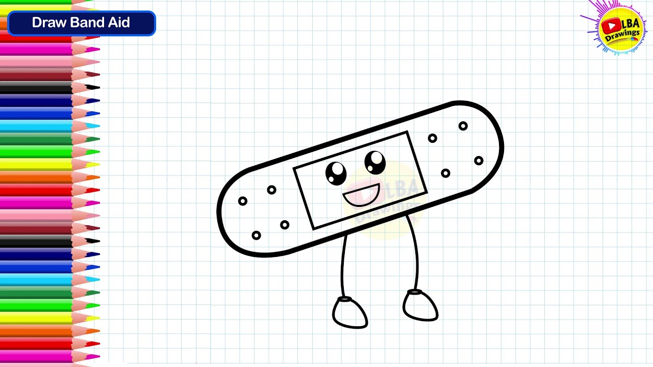 How To Draw Band Aid - YouTube