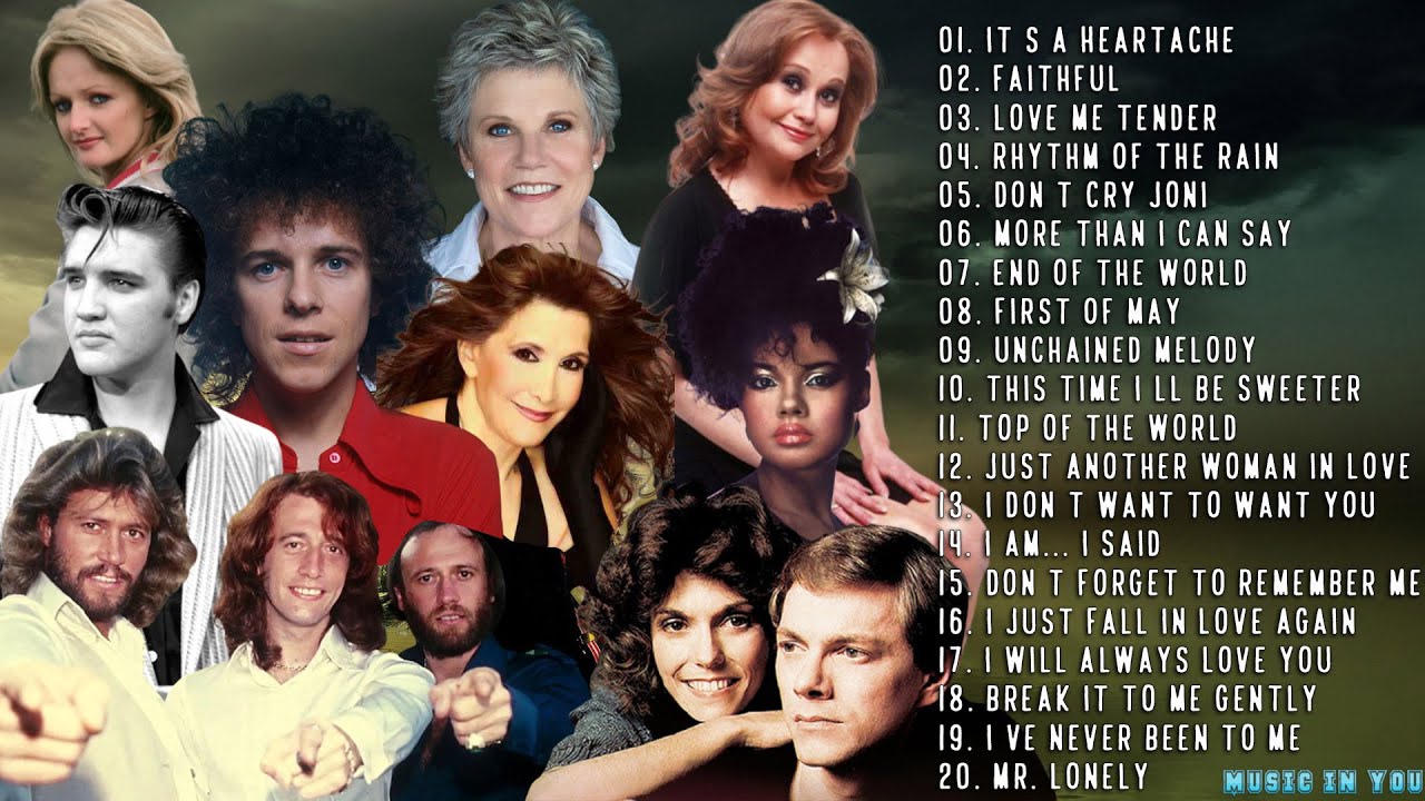 Bonnie Tyler, Lobo, Bee Gees, The Carpenters, Sonia, Charlene, Angela ...