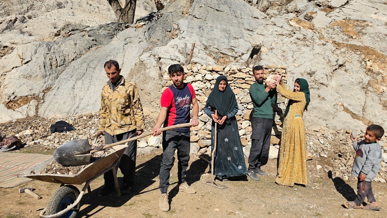 Building a Traditional Desert Bath: Nomadic Life🪨🔥🚿🏕️ - YouTube