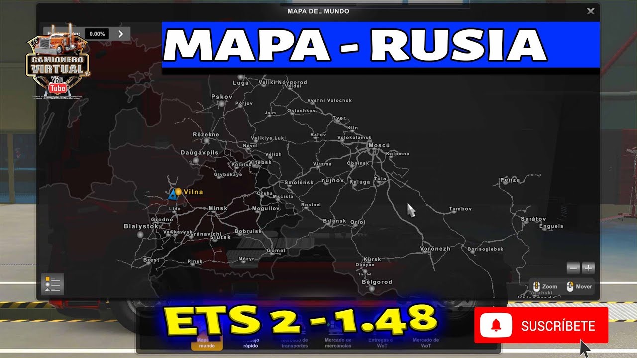 ETS2 1.48- Mapa de rusia RusMap / EUROTRUCK SIMULATOR 2 - YouTube