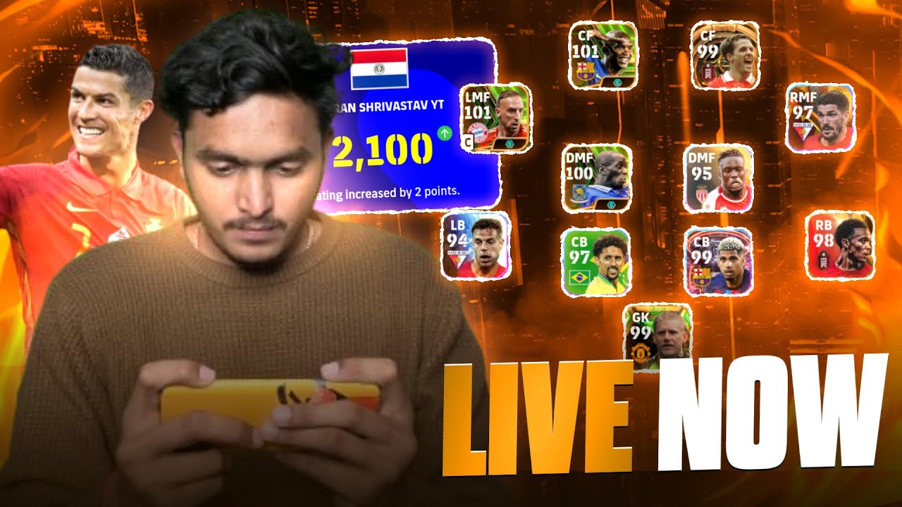 WORLD RANK 100 WITH 424 FORMATION🛑EFOOTBALL MOBILE LIVE #efootball ...