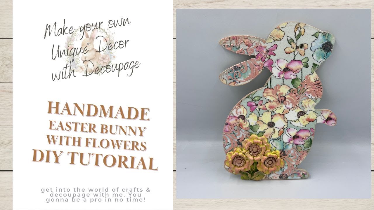How to Decorate Easter Bunny | Learn to Decoupage | Spring Decor DIY ...