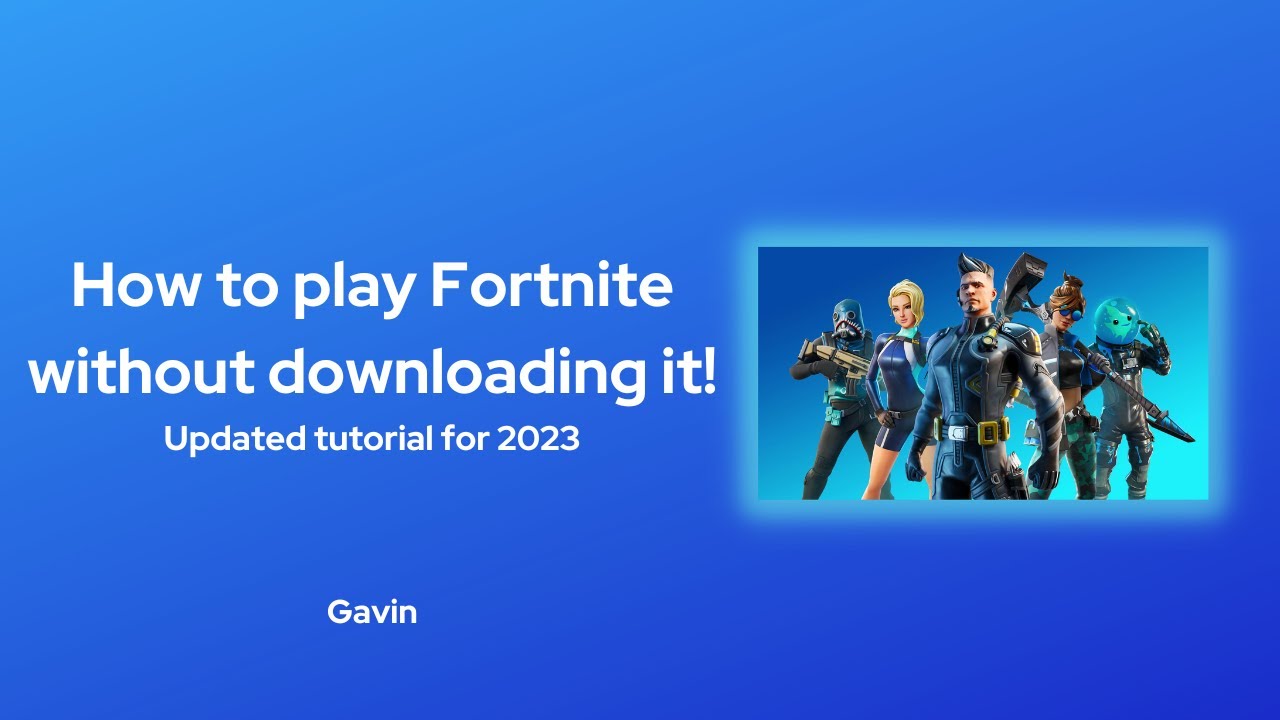 How to play Fortnite without downloading it! (Updated tutorial) - YouTube
