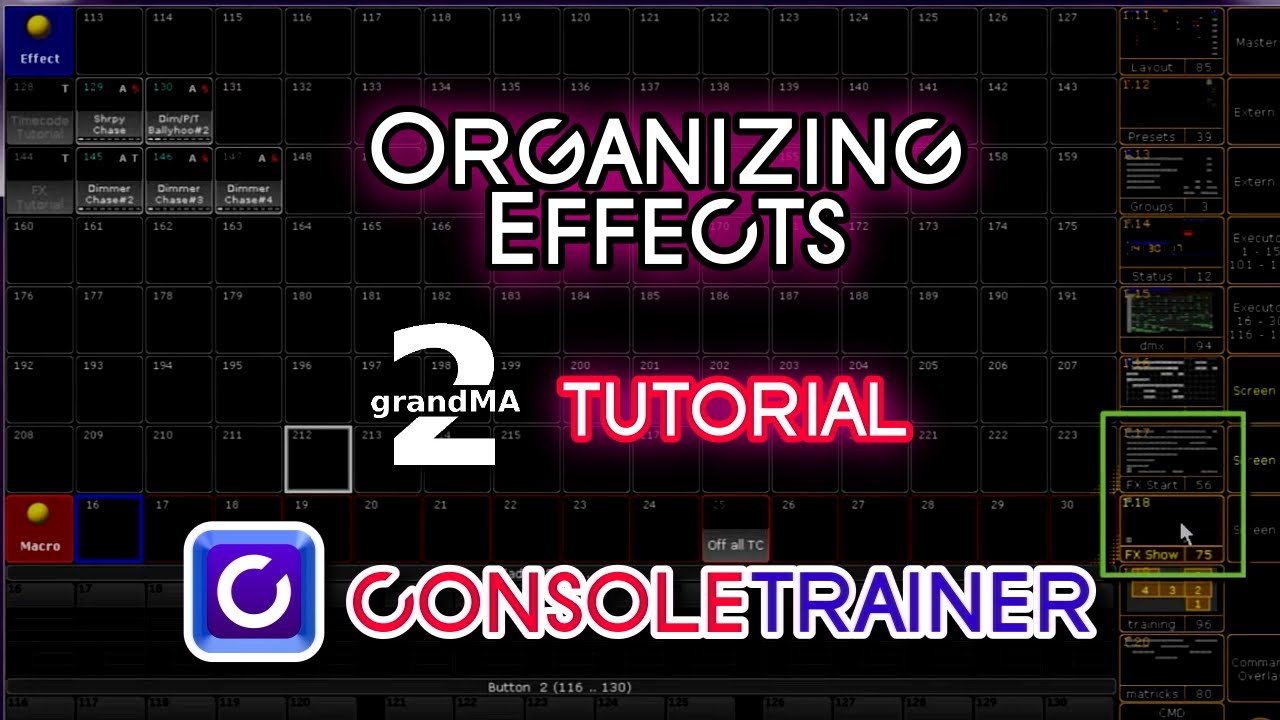 Organizing Effects - grandMA2 - YouTube