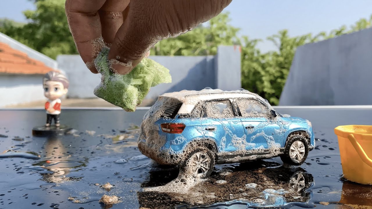 Washing Dirty Mud Scale Model Brezza | Innova Car After Off - Road ...