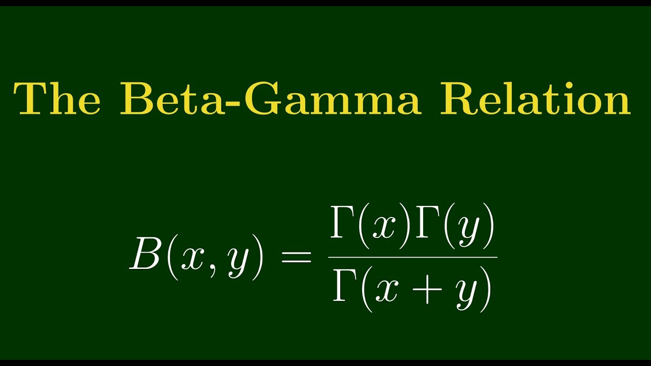 Deriving the Beta-Gamma relation - YouTube