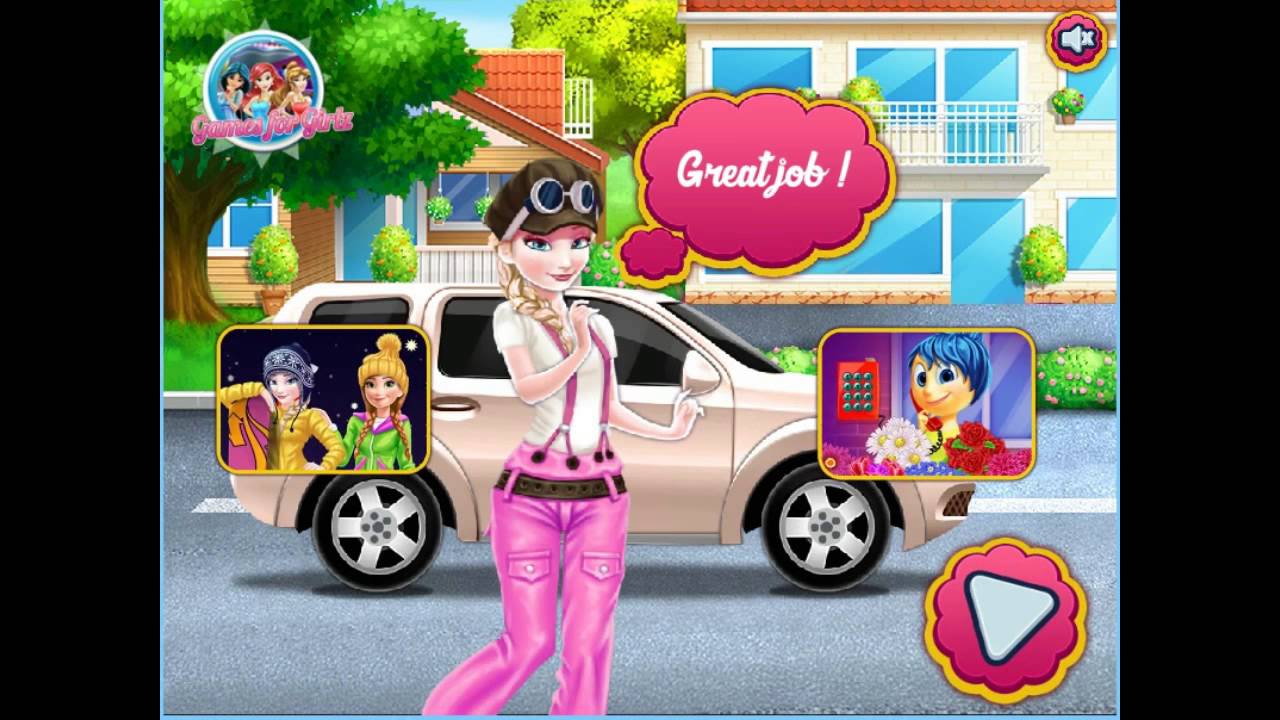 Frozen princess Elsa fancy car washing and decoration- Disney Frozen ...