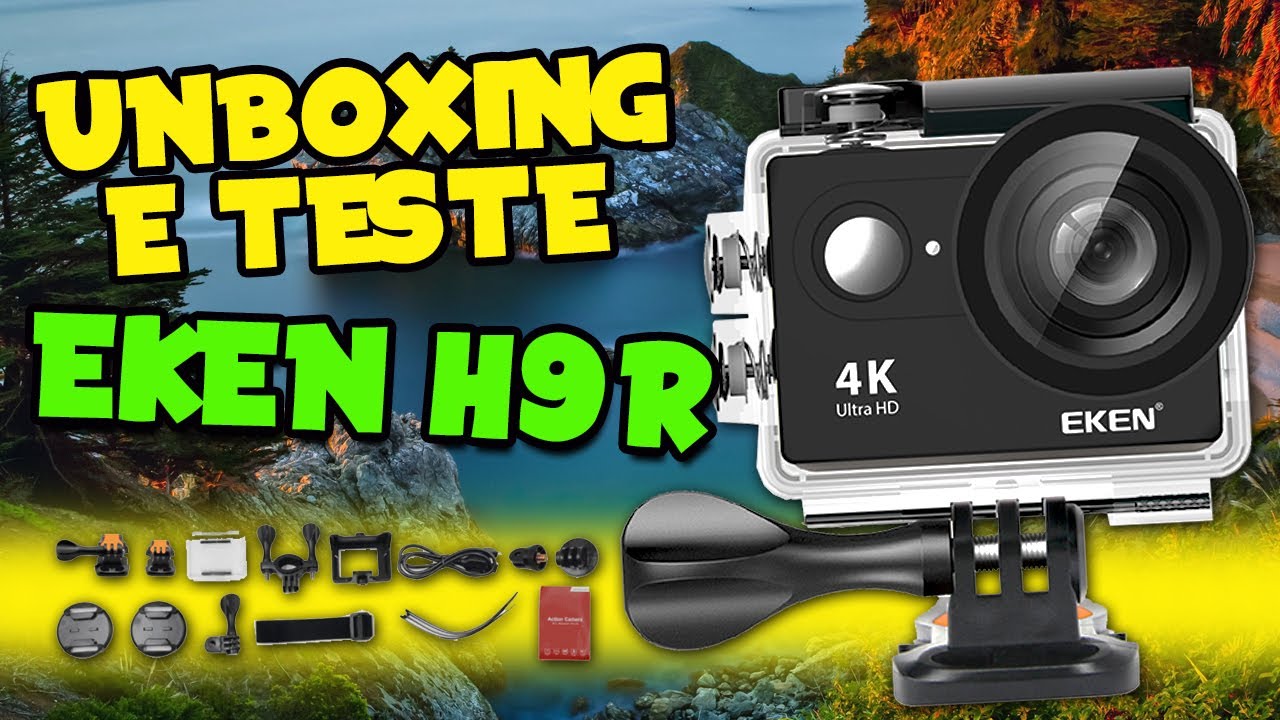 UNBOXING E TESTE DA CÂMERA HEKEN H9R - TIPO GOPRO! - YouTube
