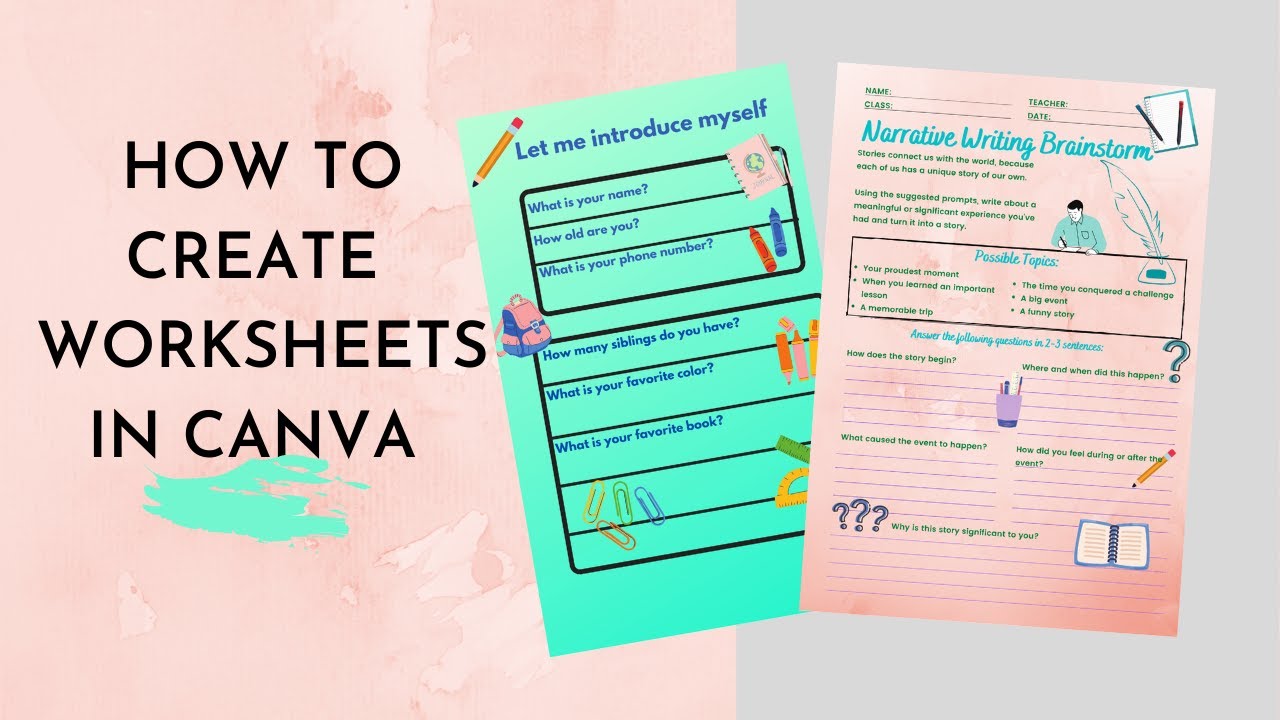 How To Create Interactive WORKSHEETS For Students IN CANVA YouTube How To Create Interactive WORKSHEETS For Students IN CANVA YouTube