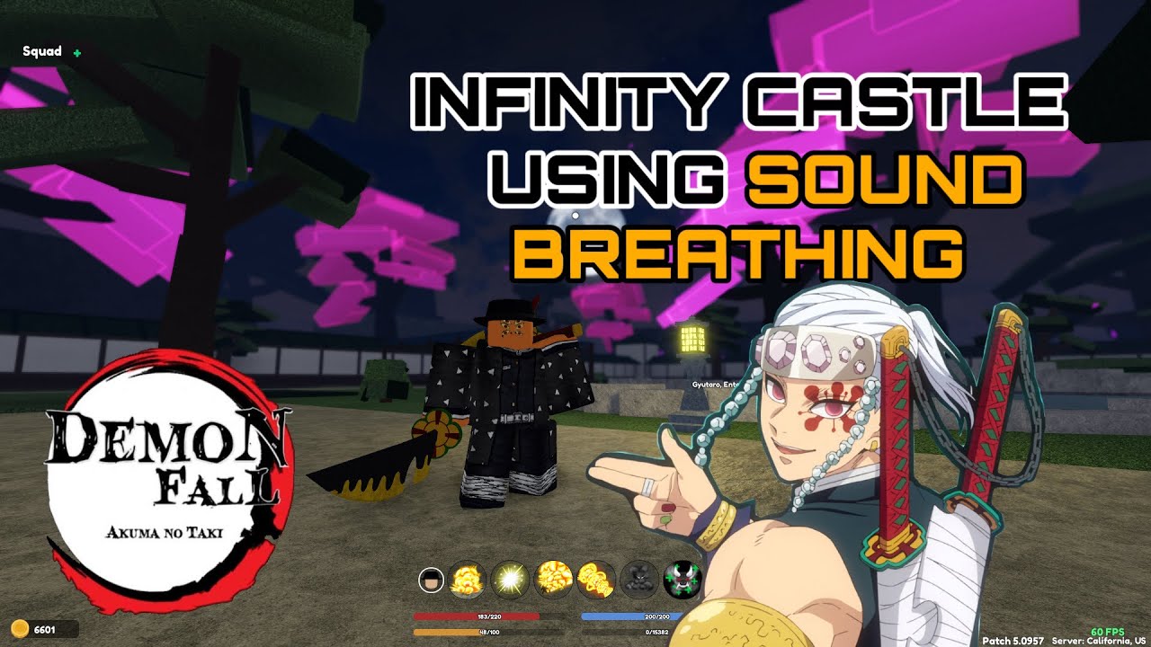 INFINITY CASTLE SOLO USING SOUND BREATHING | DemonFall - YouTube