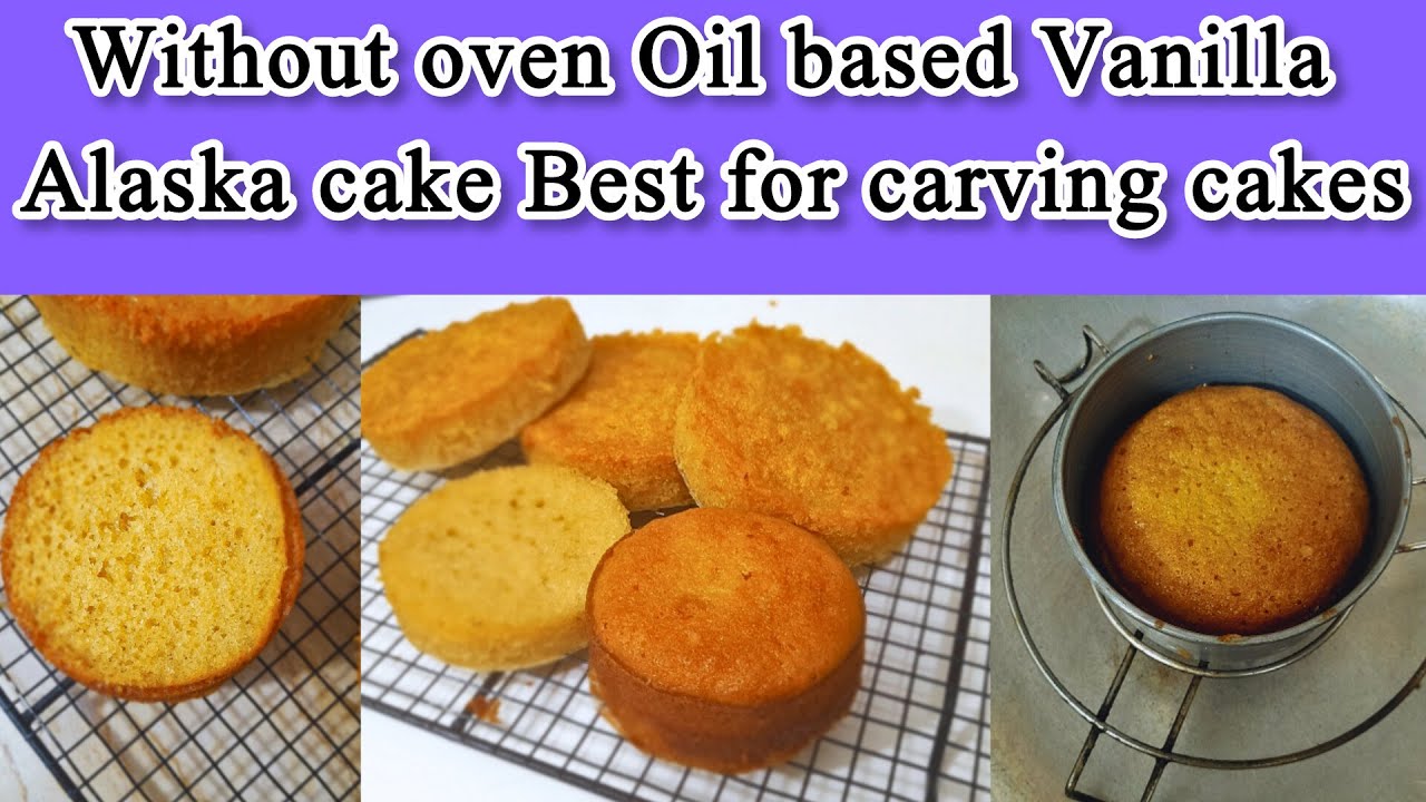 Moist Vanilla Alaska cake with out oven -Better than other vanilla cake ...