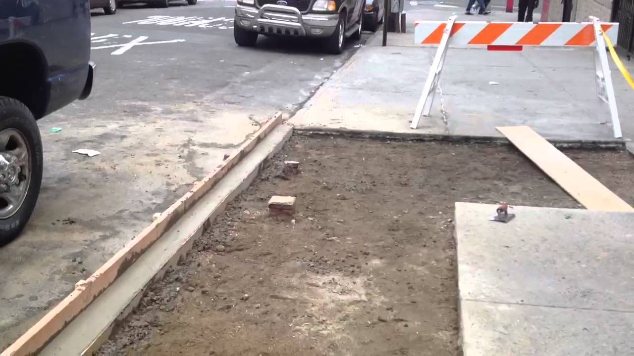 Sidewalk Repair in the Bronx - curb replacement. - YouTube