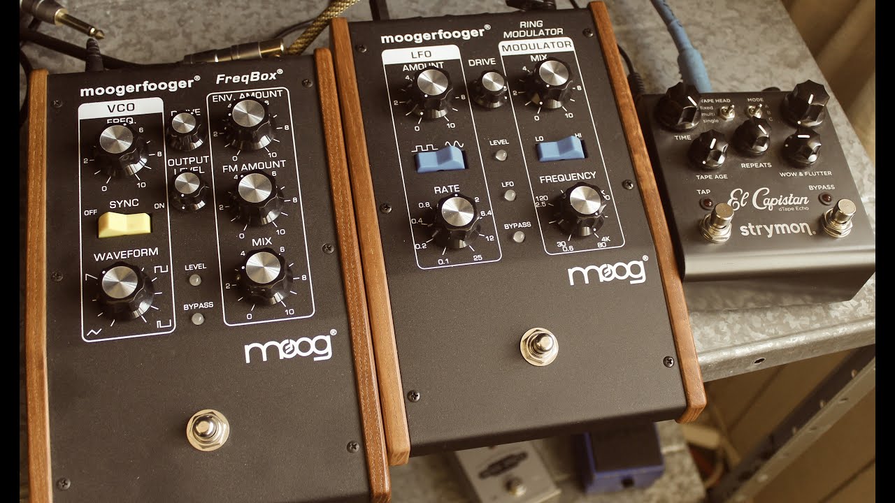 Moog FreqBox / Ring Mod / Strymon El Capistan - YouTube