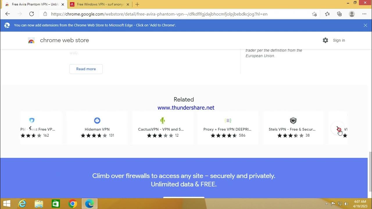 How To Install Avira Phantom VPN Extention In Microsoft edge - YouTube