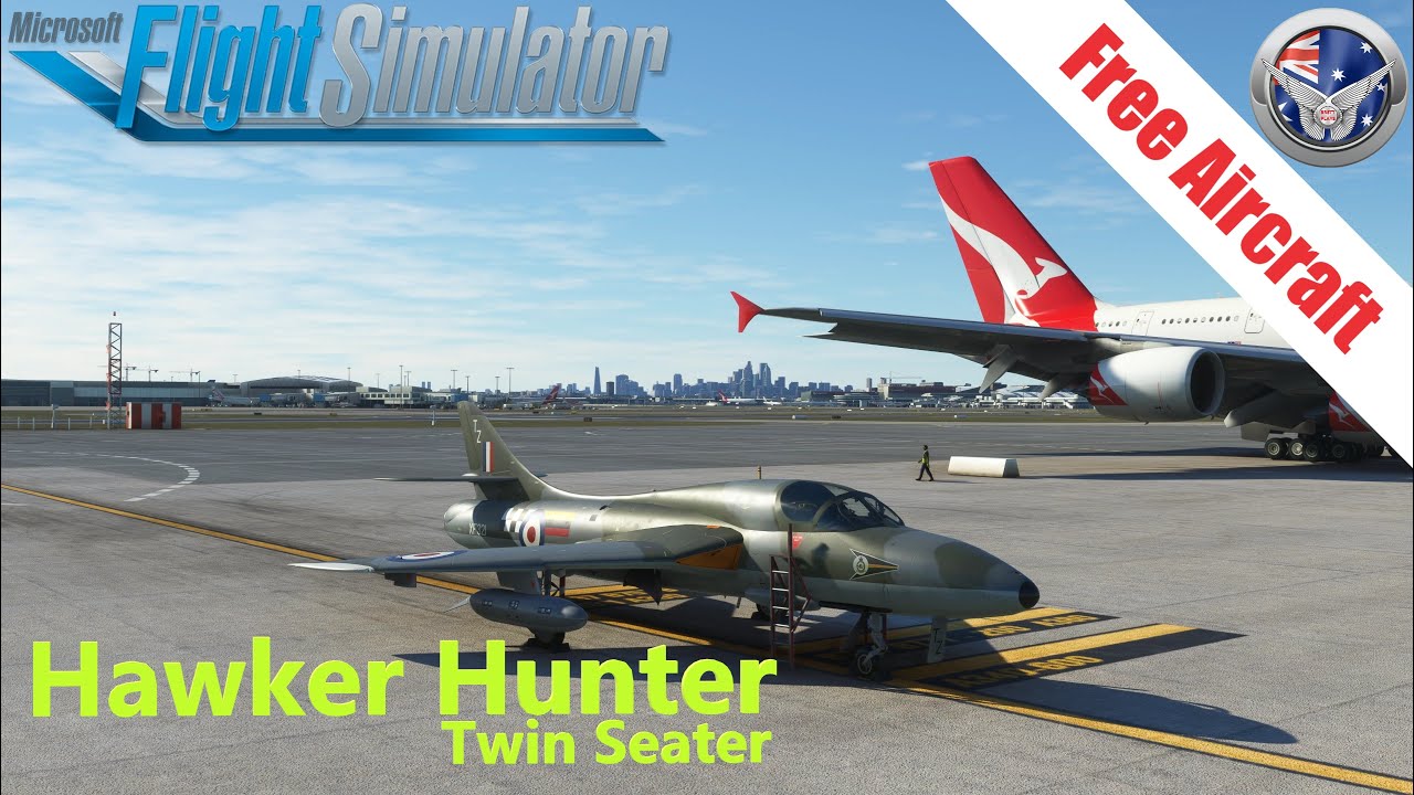 Freeware Aircraft - Hawker Hunter Twin Seater - Flight/Review ...