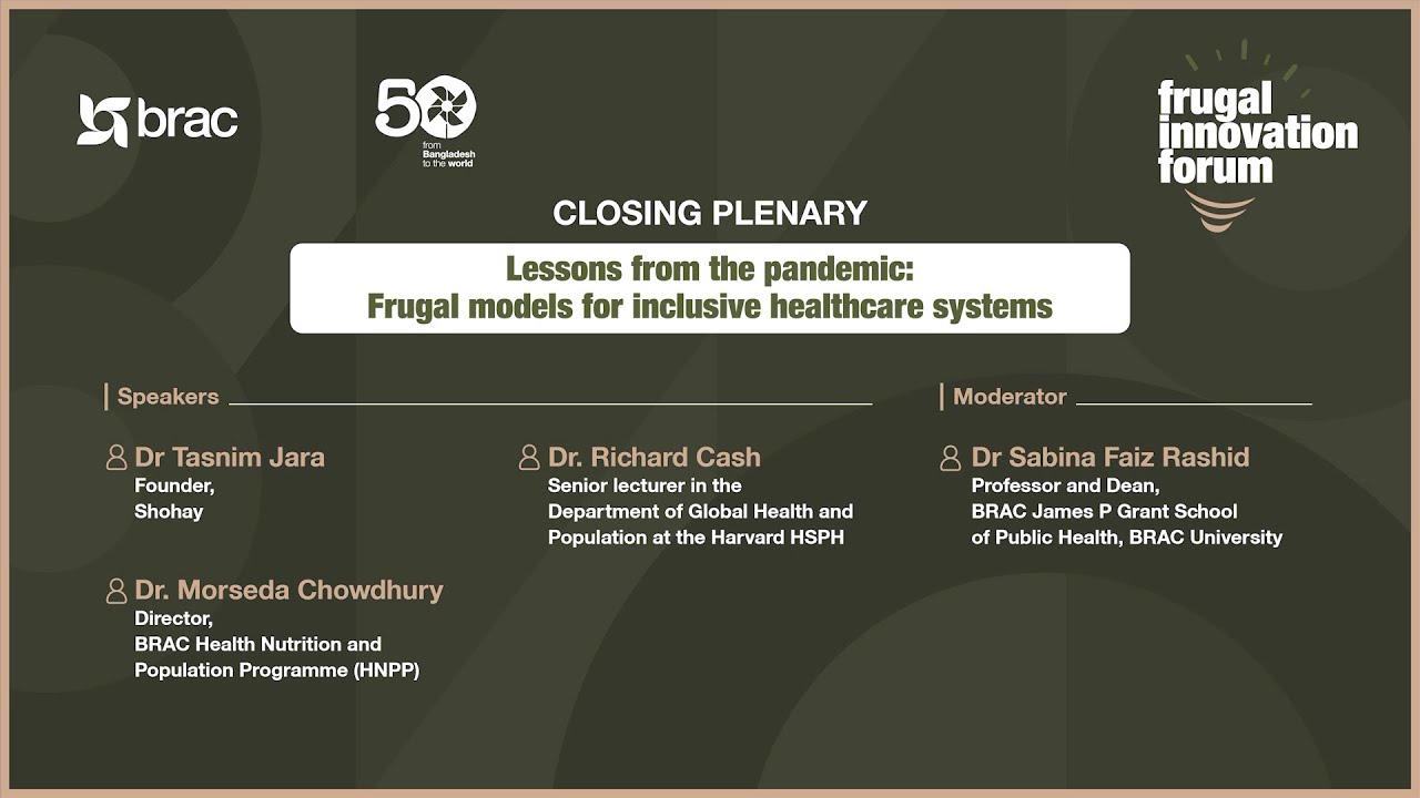 Frugal models for inclusive healthcare systems | FIF 2022 | BRAC - YouTube