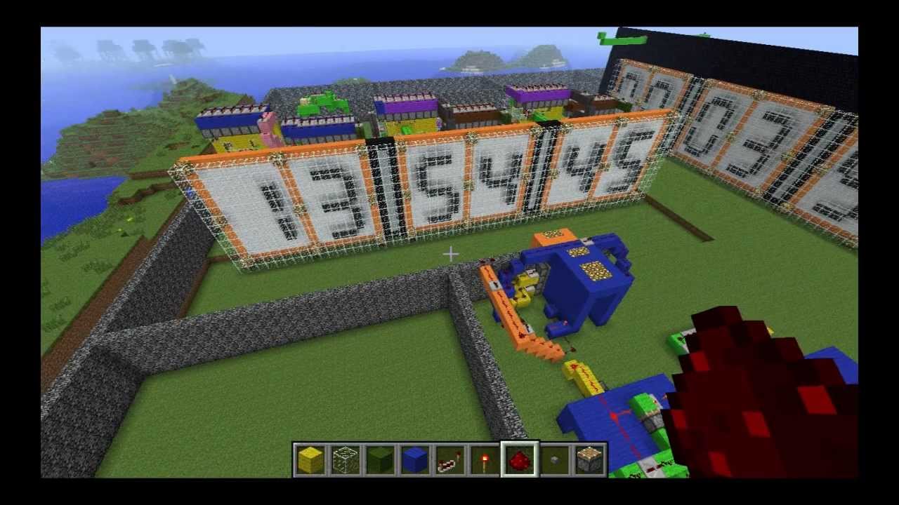 Minecraft Digitális Óra 24 órás működő képes változat - YouTube