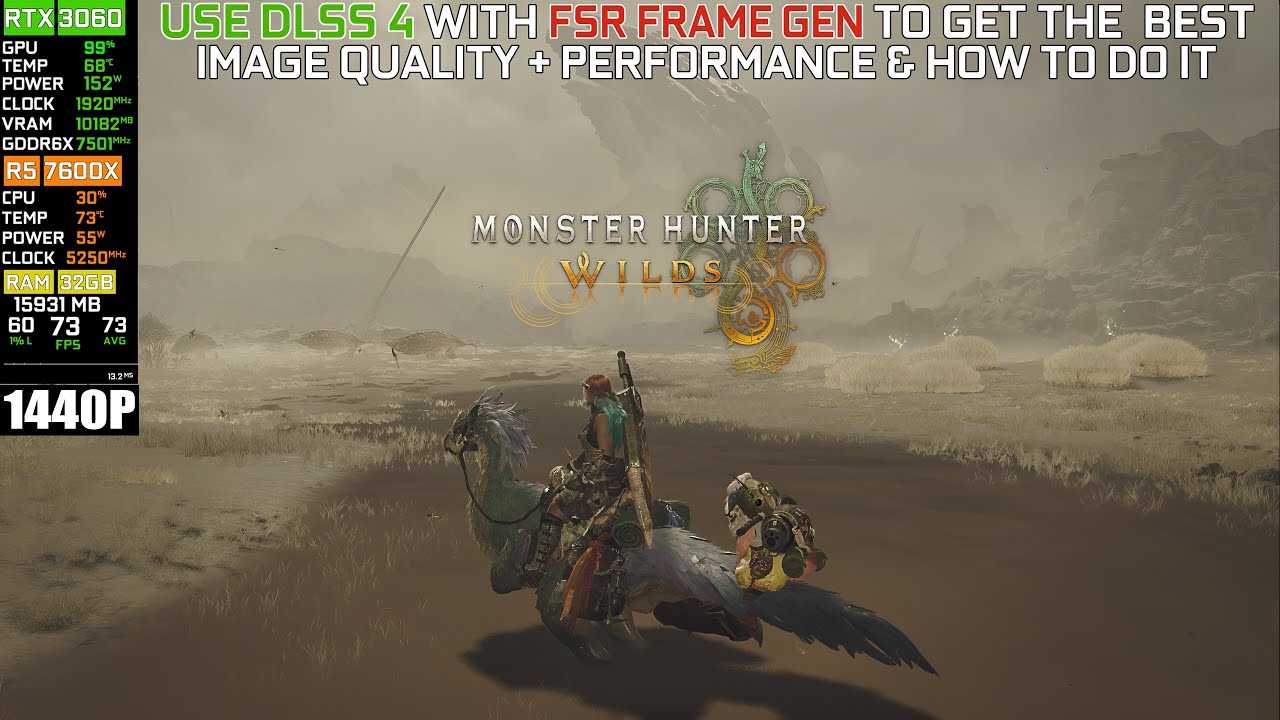 Monster Hunter Wilds ~ Use DLSS4 With FSR FRAME GEN For The Best Image ...