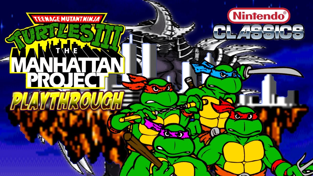 TMNT 3 - The Manhattan Project (NES) Playthrough 1080P 60FPS - YouTube