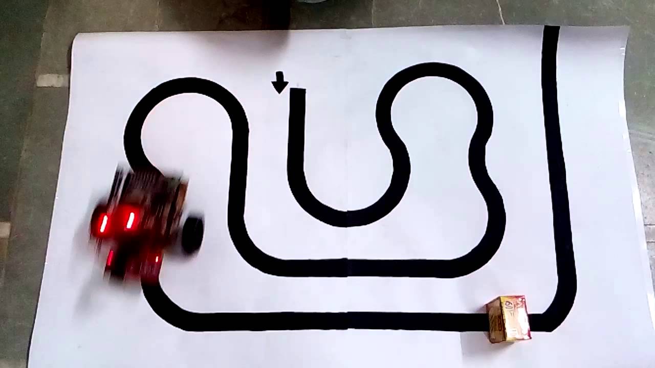 Line Follower, Obstacle Detection and Edge Detection robot - YouTube