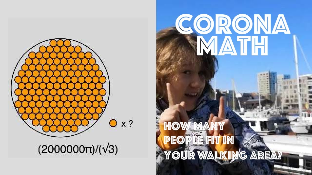 Corona Math: How many people fit in your walking area? - YouTube