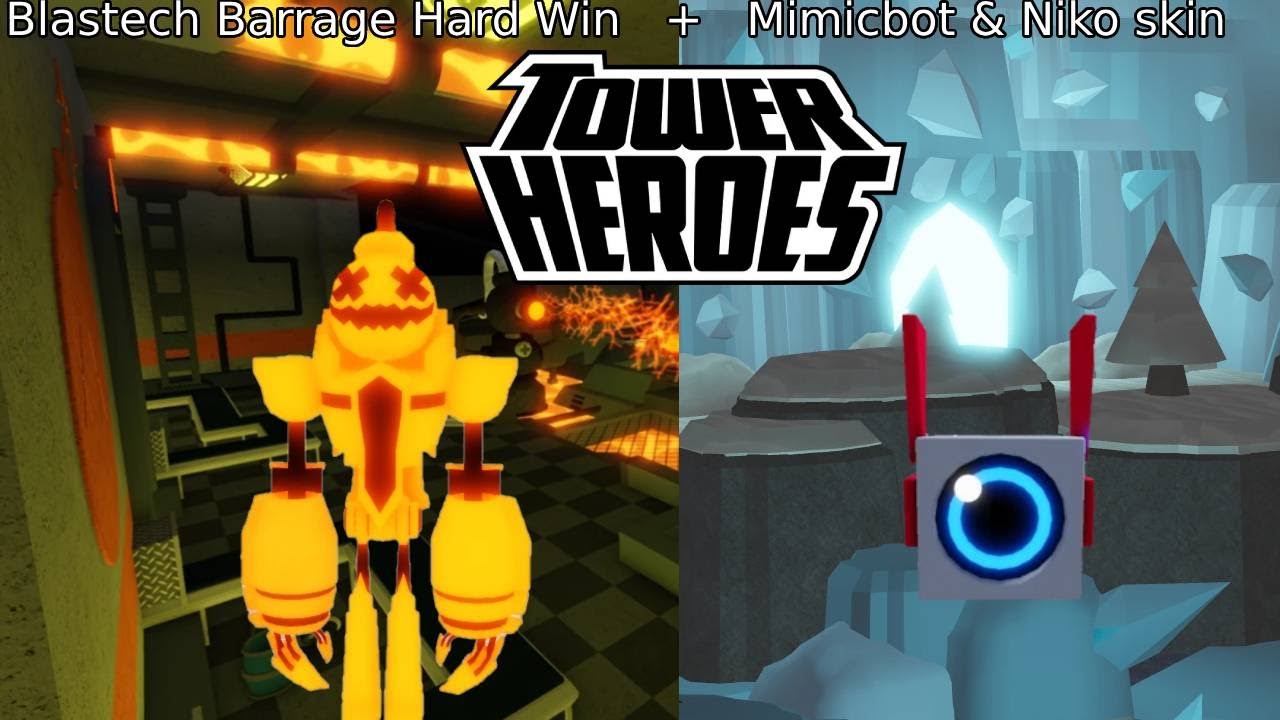 Molten brawler + Mimicbot & Niko Lemonade Cat Skin - Roblox Tower Heroes - YouTube
