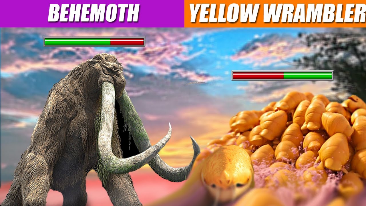 Titanus Behemoth vs Giant Yellow Warmbler (Sea Beast) With Healthbar ...