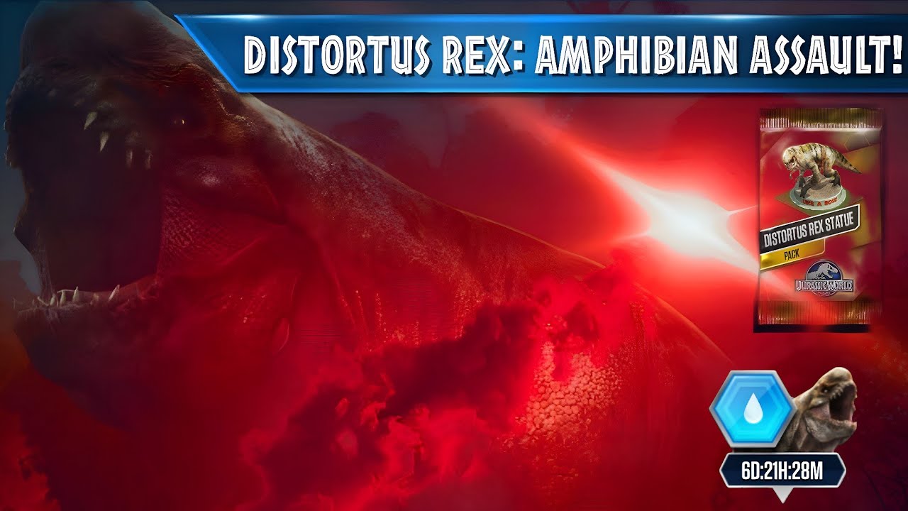 DISTORTUS REX : AMPHIBIAN ASSAULT || Jurassic world the game 2025 - YouTube