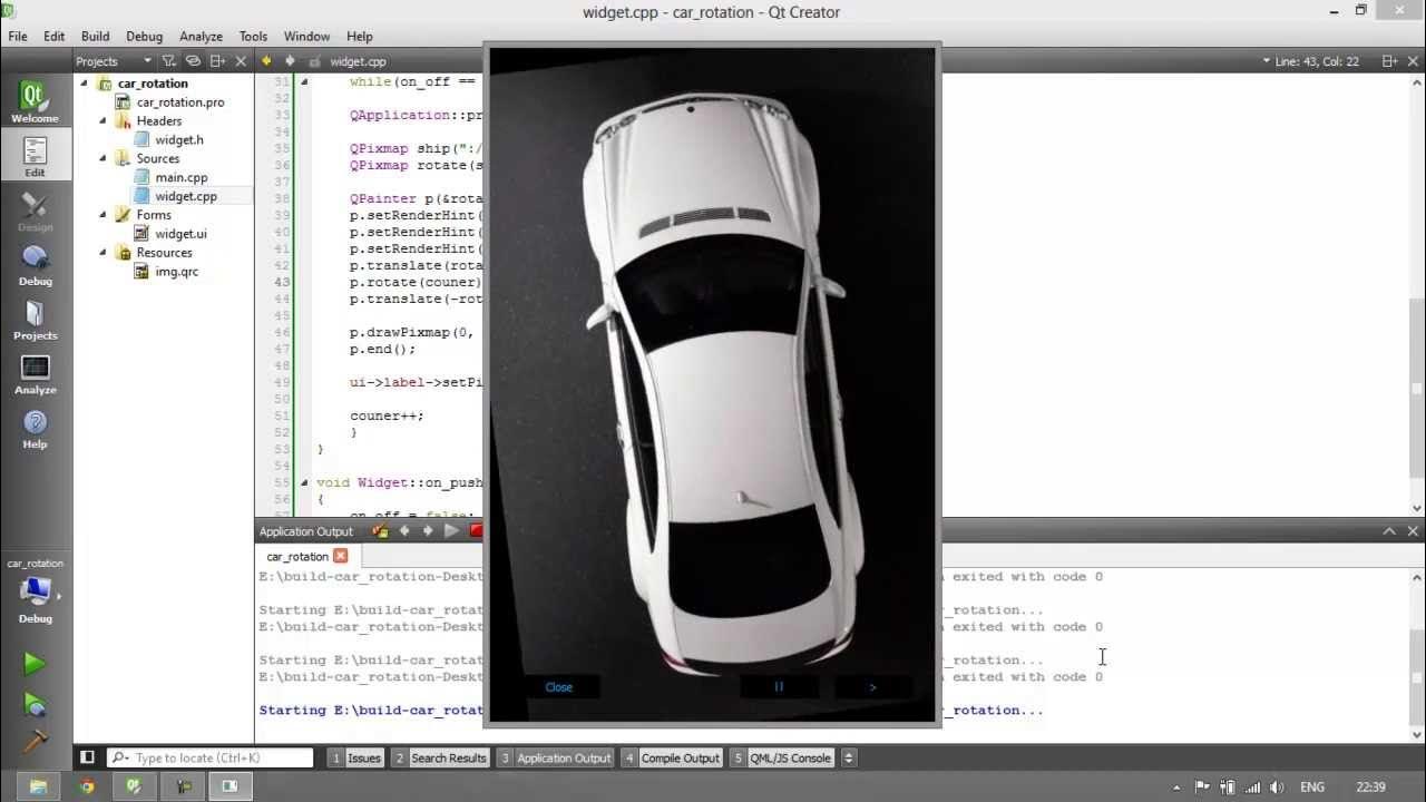 С++ Qt - image rotation/вращение изображения - YouTube