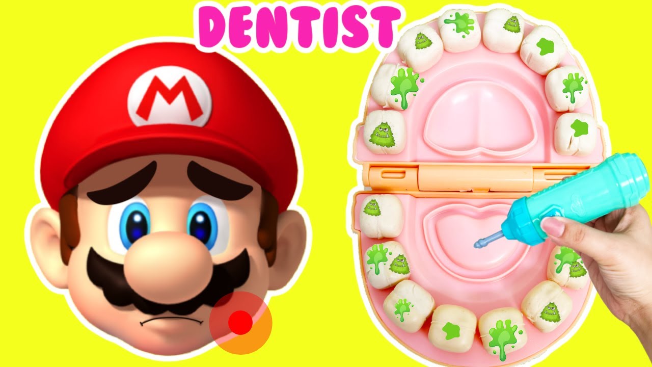 Super Mario Bros Mario Goes to Dentist & Learns to Brush His Teeth ...