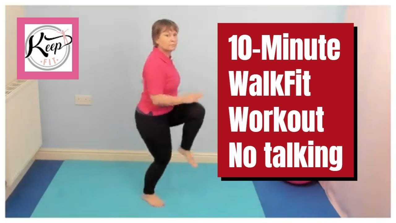 10 Minute Walking Workout to fun music with no talking - YouTube